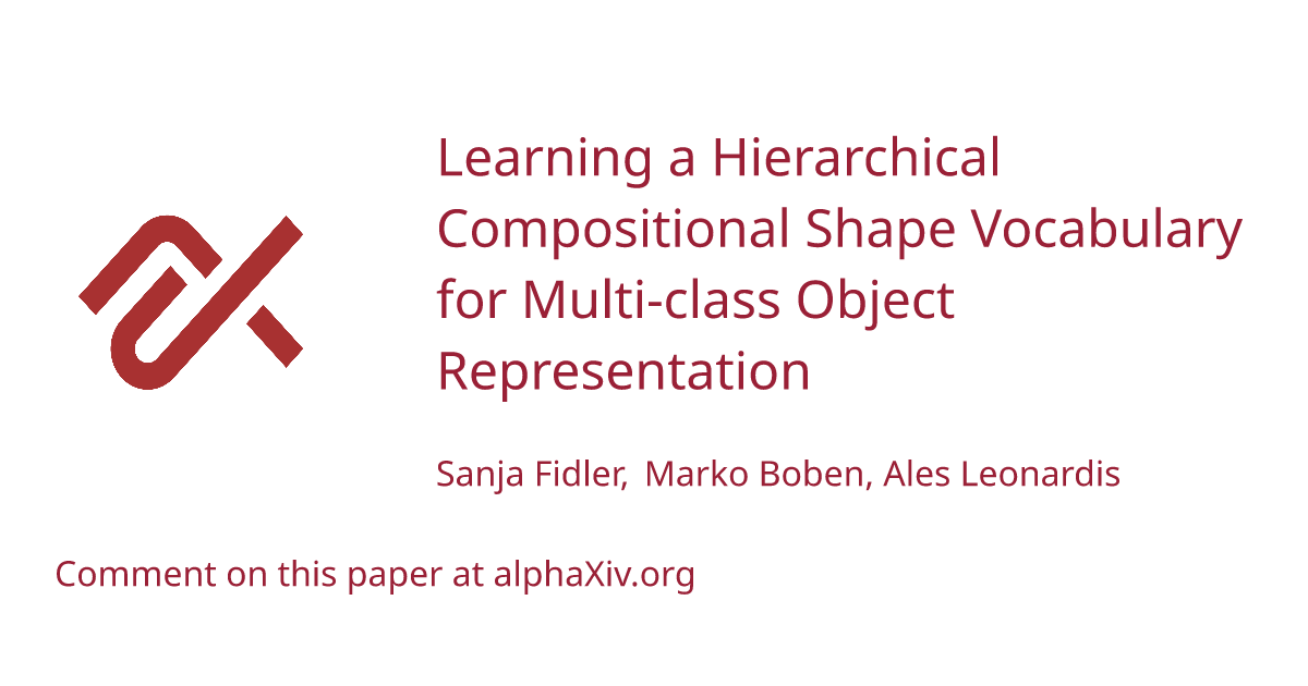 Learning a Hierarchical Compositional Shape Vocabulary for Multi-class Object Representation ...